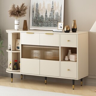 Multiple Rotating Storage Cabinet with 2 Doors and 2 Drawers,for Living ...