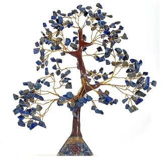 Lapis Lazuli Gemstone Tree With Pyramid Orgone Base (Approx. 0.881 ...