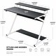 FITUEYES Computer Desk with Monitor Stand Gaming Table with Hutch - Bed ...
