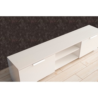 Modern Tv Stand 2 Sliding Door Cabinet 2 Shelves 67 inch Tv Unit - Bed ...