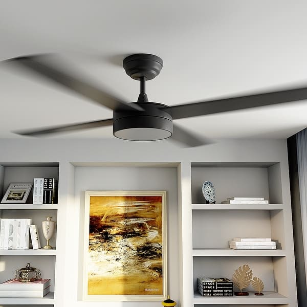 Moasis 48-inch 4 Blades Ceiling Fan with LED Lights and Remote Control ...