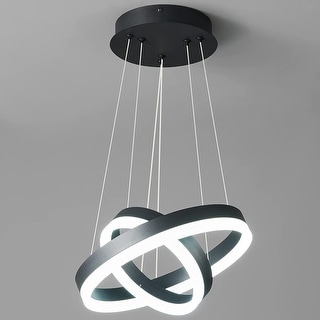 Modern Led Chandelier Lighting 2 Rings Gold Chandelier Contemporary ...