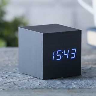 Real LED Wooden Cube Clock with Vintage Charm and Modern Functionality ...