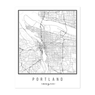 Portland Oregon Portland Oregon Street Map Maps Art Print/Poster - Bed ...