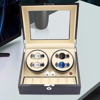 Erskine Wood Watch Winder Display Box Automatic Rotation Watch Box ...