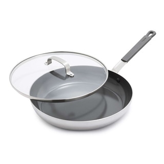 Bobby Flay by GreenPan PFAS-Free Nonstick Stainless Steel 12" Frypan ...