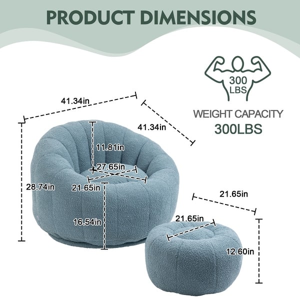 Bean bag Chair lounger sofa with swivel pedals - Bed Bath & Beyond ...