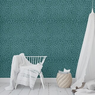 BOHO ANIMAL PRINT GREEN Peel and Stick Wallpaper By Kavka Designs - 2 ...