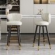 Bar Stool High Chair,Seashell Back PU Leather Seat Cushion Swivel Tray ...