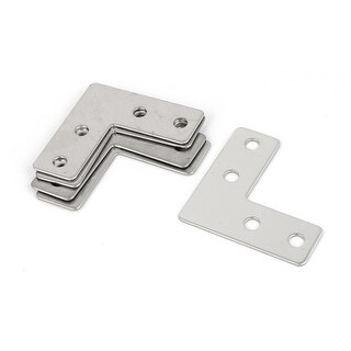 40mmx40mm L Shaped Four Holes Angle Bracket Corner Brace 5 Pcs - Silver ...