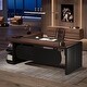 80'' Large L-Shaped Desk with 55'' Drawers Cabinet - Bed Bath & Beyond ...