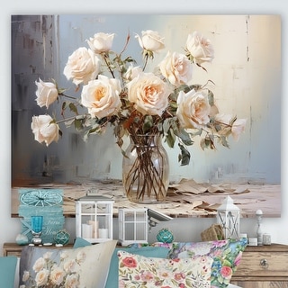 Designart "Roses Farmhouse Still Life " Roses Wall Art - Bed Bath ...