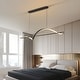 Contemporary Adjustable Wave Ceiling Light Dimming LED Chandelier - Bed ...
