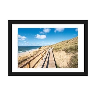 iCanvas "Wooden Boardwalk Along The "Rotes Kliff" (Red Cliff), Sylt ...