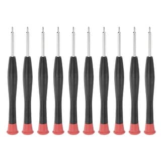10pcs 0.6mm Precision Tri-point Screwdriver with Swivel Lid - Red - Bed ...