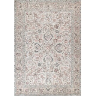 Muted Distressed Tabriz Persian Traditional Area Rug Wool Hand-knotted ...