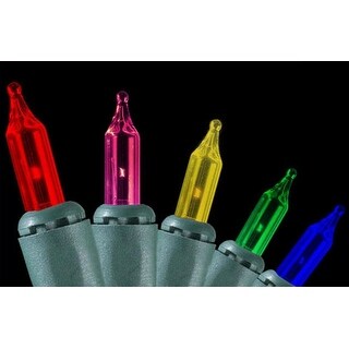 Mini Christmas Light Set - Multi-Color - 16.5ft Green Wire - 100ct ...