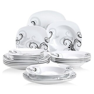 VEWEET Aviva Porcelain Dinnerware Set (Service for 6) - Bed Bath ...