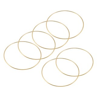 Metal O Ring Non-Welded Craft Hoops for DIY Gold Tone 8pcs - Gold Tone ...