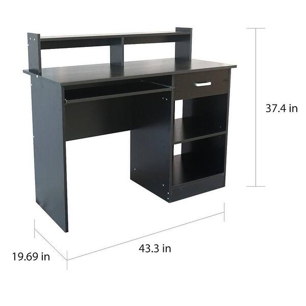 Porch & Den Alamo 43-inch Office Workstation PC Laptop Computer Desk ...