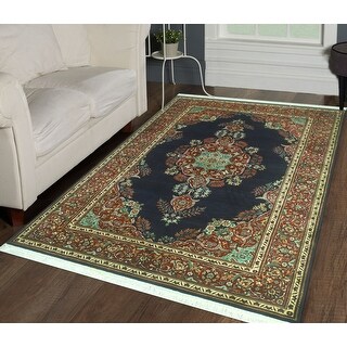 Noori Rug Heirloom Naseer Park Red/Lt. Green Rug - 4'3" x 6'9" - Bed ...