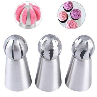 3-Piece Stainless Steel Russian Ball Icing Nozzles - Bed Bath & Beyond ...