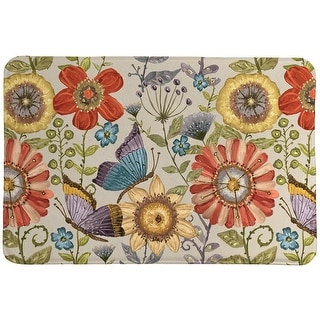 Laural Home Boho Butterfly Garden Memory Foam Rug - 20x30 - Bed Bath ...