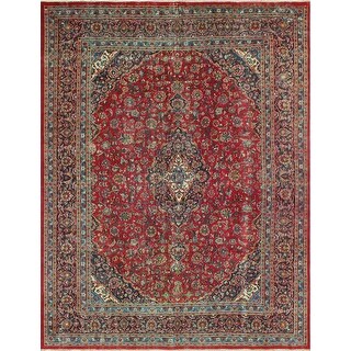 Noori Rug Vintage Distressed Morton Red/Navy Rug - 9'5" x 12'7" - Bed ...