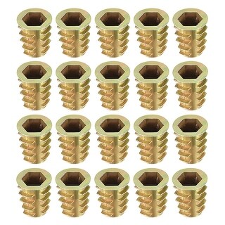 Threaded Insert Nuts Hex Socket M10 Internal Thread 20mm Length 20pcs ...
