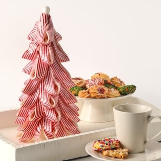 13.5" Iced Peppermint Candy Ribbon Tree - Bed Bath & Beyond - 34546860