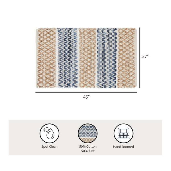 Jessica Simpson Handmade Denim Rectangle Accent Rug Bed Bath And Beyond