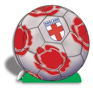 Club Pack of 12 Gray, Red and White 3-D "England" Soccer Ball ...