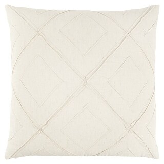 Ivory Pin Tuck Diamond Pattern Throw Pillow - Bed Bath & Beyond - 36542674