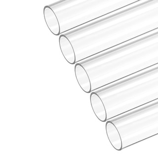 Plastic Pipe Rigid Tube Clear 0.86"(22mm) ID 1"(25mm) OD 9.6" (245mm ...
