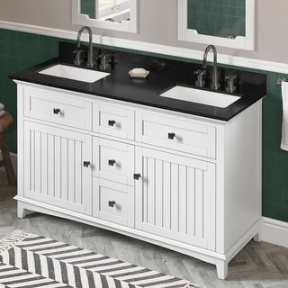 Jeffrey Alexander VKITSAV60-GRANITE Savino 60" Free Standing Vanity ...