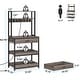 5-Tier Kitchen Bakers Rack with 4 Power & USB Outlets, Microwave Stand ...