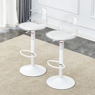 Modern Minimalist Bar Chairs and Bar Stools Set of 2 with Metal Chair ...