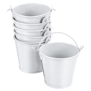 6Pcs 2"x2" Small Metal Bucket Colorful Mini Buckets with Handles - Bed ...
