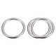 304 Stainless Steel O Rings, 3pcs Welded O-rings Round Rings - Silver ...