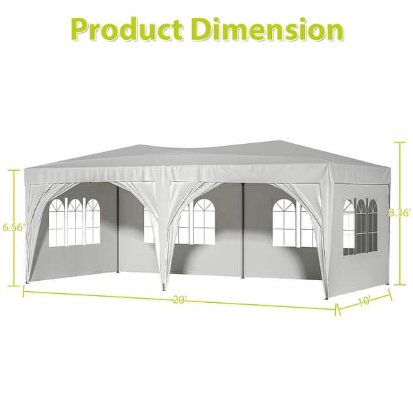 10x20ft Tents for Parties, 10x20 Canopy Outdoor Canopies with Sidewalls ...