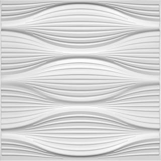 Dundee Deco White Wave PVC 3D Wall Panels, Decorative Wall Paneling ...