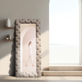 Asymmetrical Decorative Rectangular Velvet Mirror - Bed Bath & Beyond ...