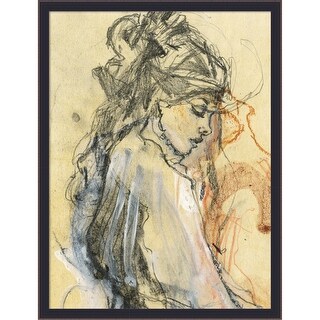 Emphasizing Fluid Lines And Textures by Ute Rathmann Wood Framed Wall ...