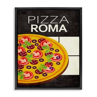 Stupell Pizza Roma Classic Kitchen Framed Floater Canvas Wall Art ...