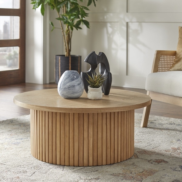 Lifestorey Kendrick Fluted Low Profile Coffee Table On Sale Bed Bath Beyond 41544737