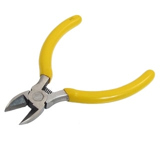 4.5" Lenght Metal Diagonal Cutting Pliers Wire Cutter Tool Yellow - Bed ...