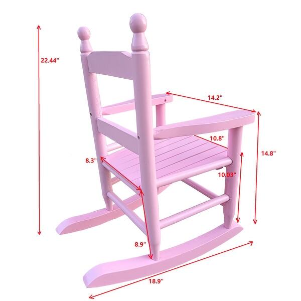Children's Patio Outdoor Rocking Chair With Sturdy Slatted Back Rest ...