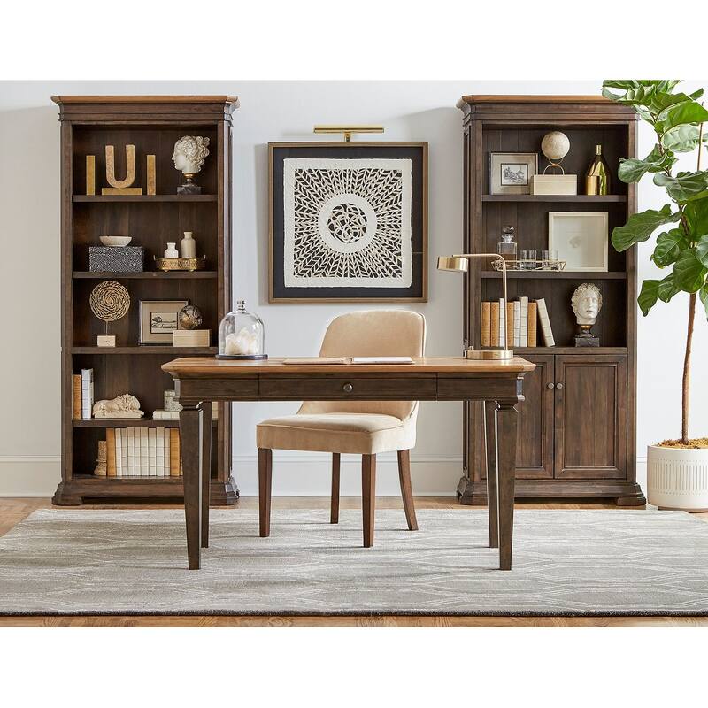 Executive Writing Desk, Writing Table, Office Desk, Brown - Overstock ...