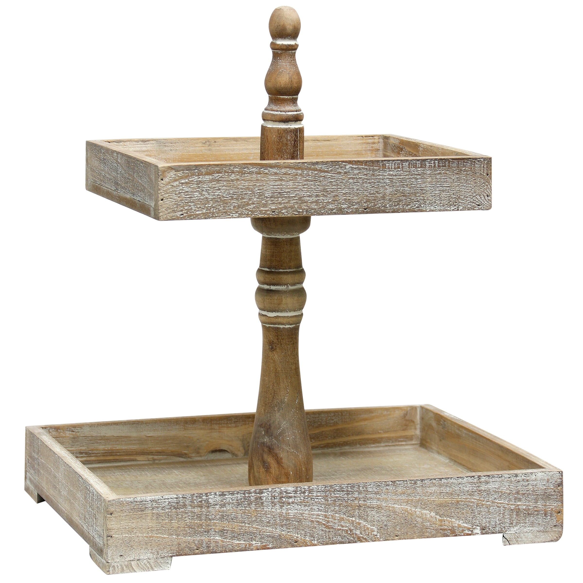 two tier tray rectangle