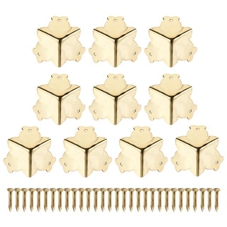 25x25x25mm Metal Box Corner Protectors Iron Edge Guard, Gold Tone 24pcs ...